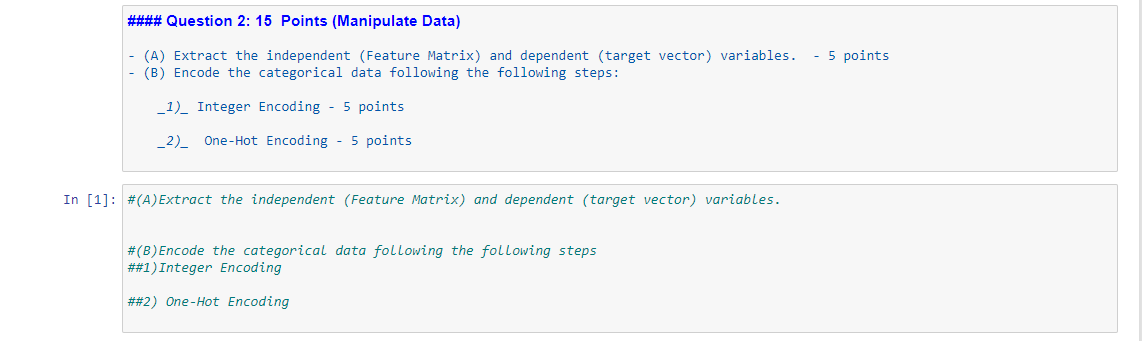 Question 2: 15 Points (Manipulate Data) - 5 | Chegg.com