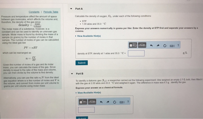 Solved Part A Constants 1 Periodic Table calculate the | Chegg.com