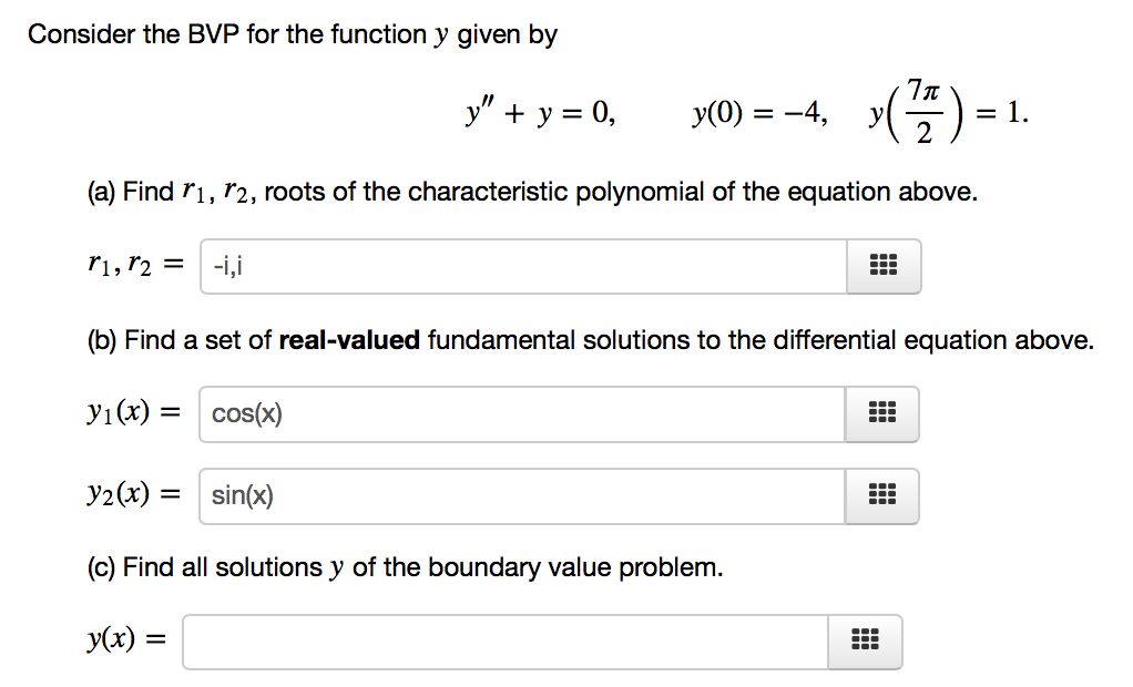 Solved Consider the BVP for the function y given by 1. (a) | Chegg.com