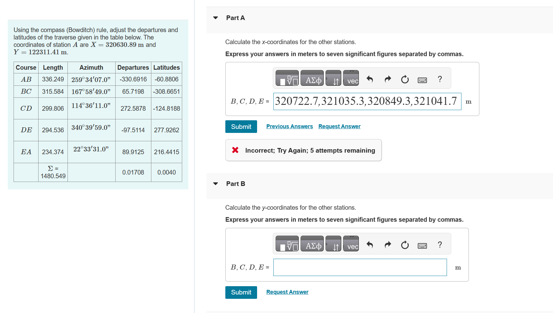 Solved Using the compass (Bowditch) ﻿rule, adjust the | Chegg.com