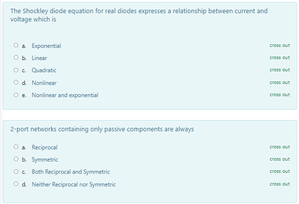 Solved The Shockley diode equation for real diodes expresses | Chegg.com