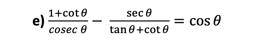 Solved sece 1+coto e) cosec 0 cos e tan +cote | Chegg.com