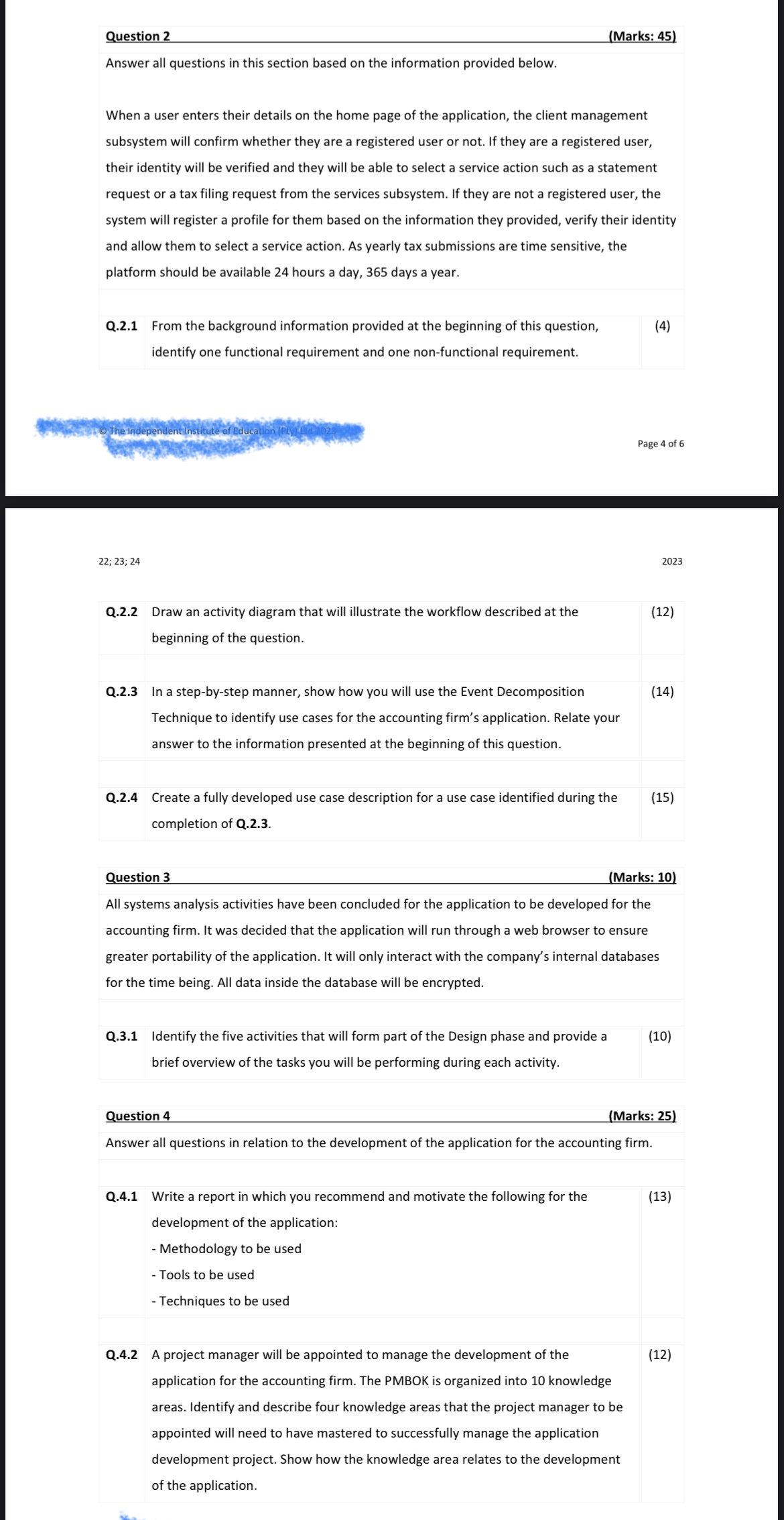 Solved Question 1 (Marks: 15) Consider the following short | Chegg.com