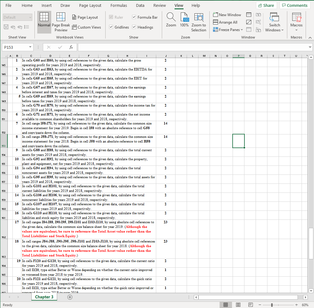 File Home Insert Draw Page Layout Formulas Data | Chegg.com
