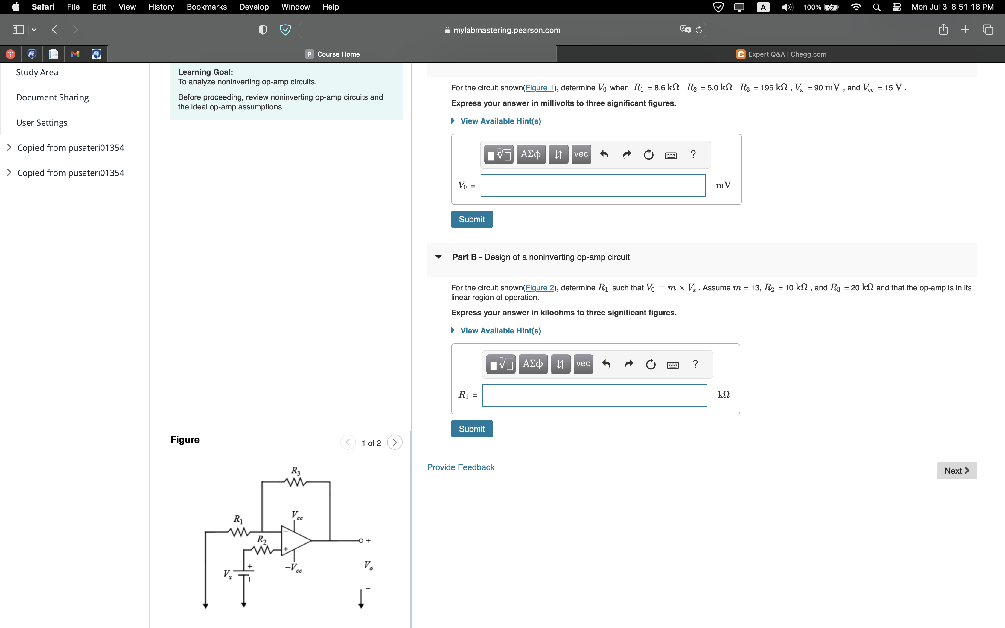 Solved Study Area Document Sharing User Settings > Copied | Chegg.com