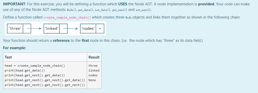 Solved IMPORTANT: For this exercise, you will be defining a | Chegg.com