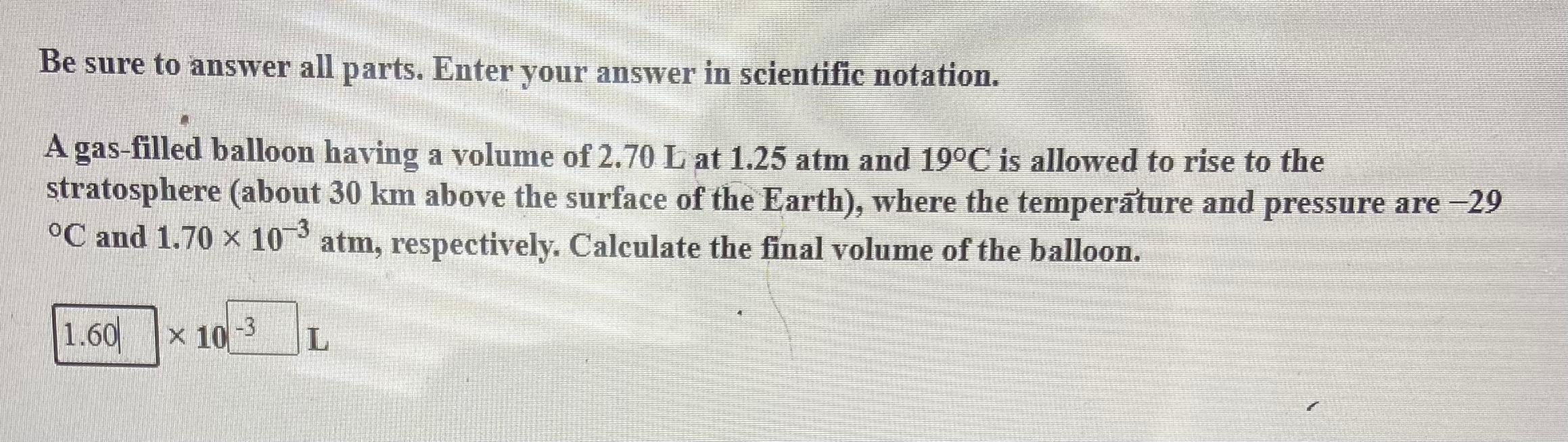 Solved Be sure to answer all parts. Enter your answer in | Chegg.com