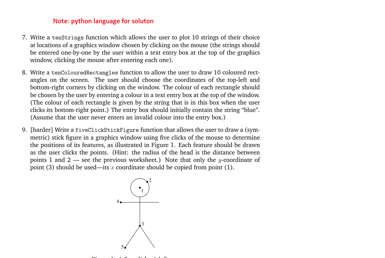 Note: python language for soluton 7. Write a | Chegg.com