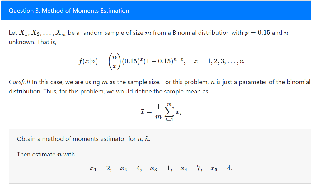 Solved Question 3: Method of Moments Estimation Let X1, X2, | Chegg.com