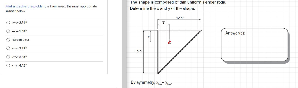 Solved STATICS - Centroids Using Composite shapes - Need | Chegg.com
