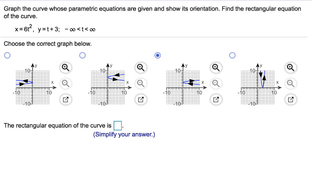Solved Graph The Curve Whose Parametric Equations Are Given