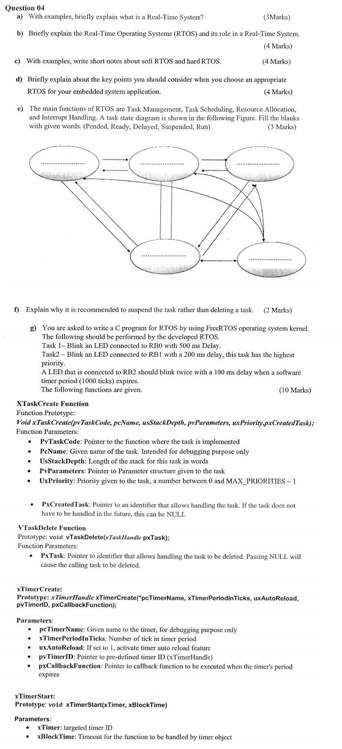 Question 04 a) With examples, briefly explain what is | Chegg.com