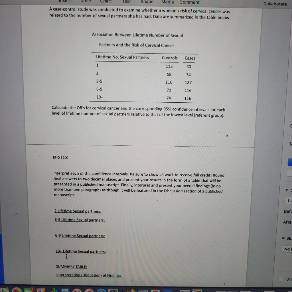 Solved Collaborate Table Chart Text Shape Media Comment A | Chegg.com