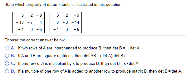 Solved 3 4 Let A = Write 2A. Is det(2A) equal to 2det(A)? 1 | Chegg.com
