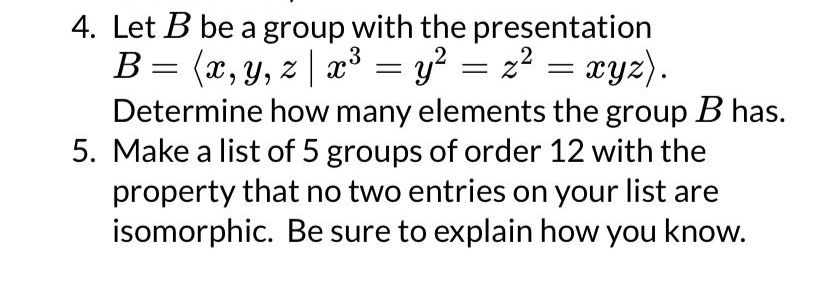 Solved B= x,y,z∣x3=y2=z2=xyz . Determine how many elements | Chegg.com
