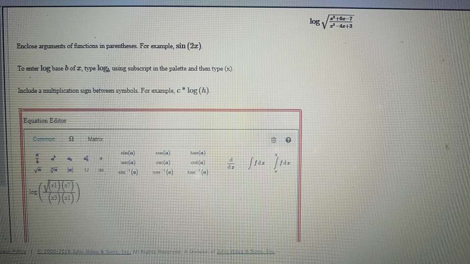 Solved Enclose arguments of functions in parentheses. For | Chegg.com