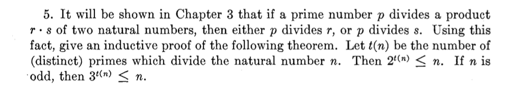 Solved 5. It will be shown in Chapter 3 that if a prime | Chegg.com