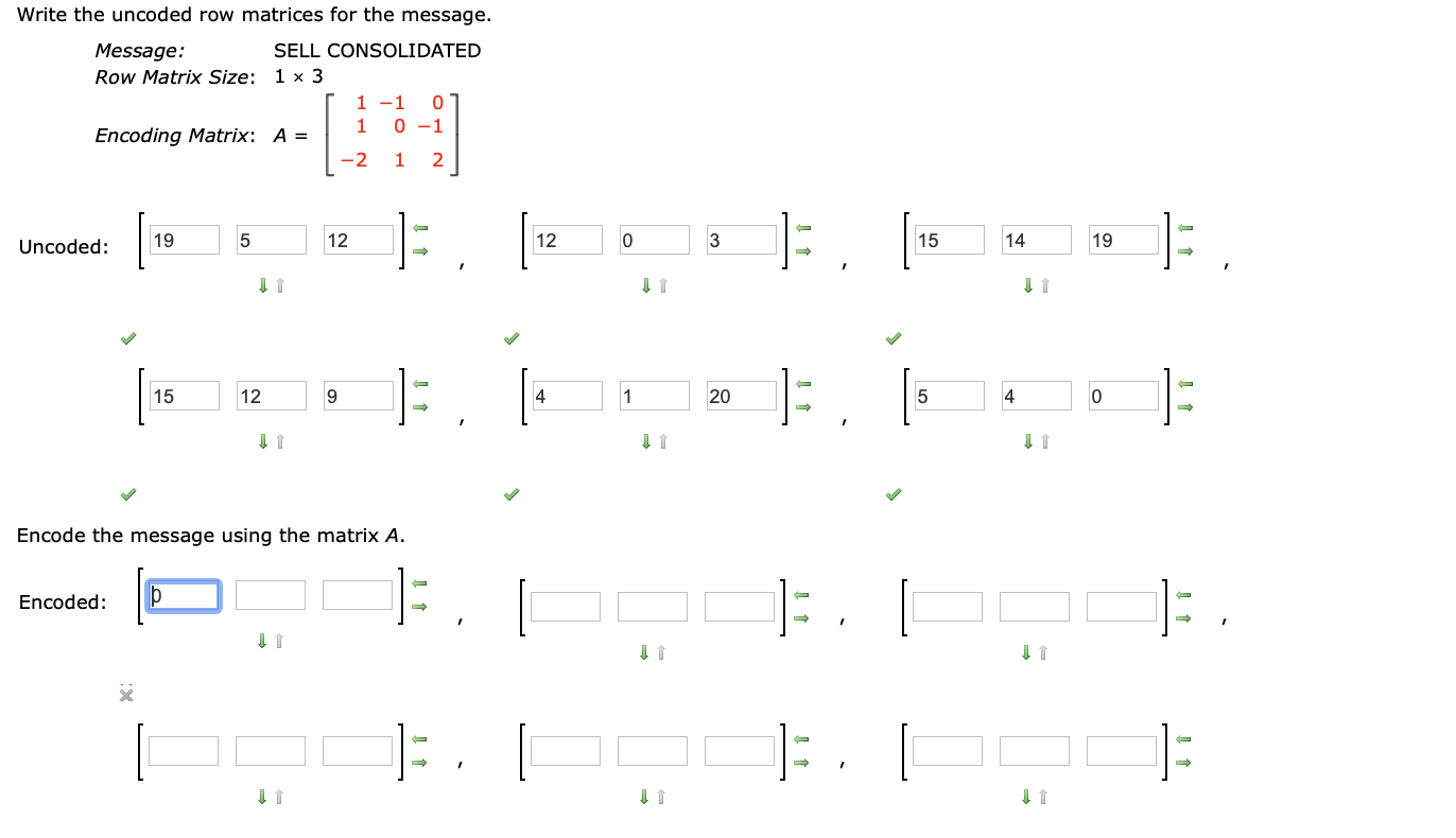 Solved Write The Uncoded Row Matrices For The Message 7547