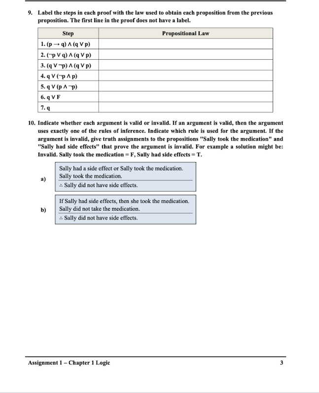 Solved Assignment 1 - Chapter 1 Logic 1. Classify each of | Chegg.com
