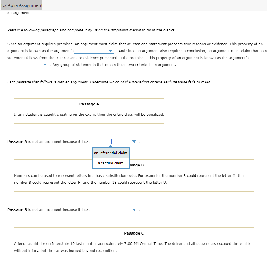 Read the following paragraph and complete it by using | Chegg.com
