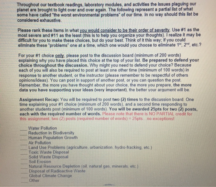 Solved Throughout our textbook readings, laboratory modules, | Chegg.com