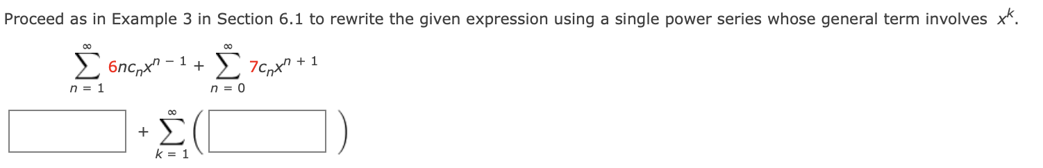 Solved Proceed as in Example 3 in Section 6.1 to rewrite the | Chegg.com