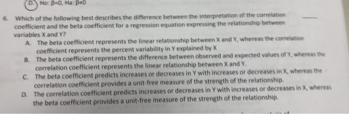 Solved 6. Which of the following best describes the | Chegg.com