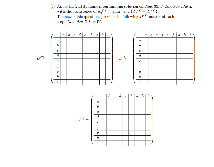 Solved Problem 4: [20 pts) Shortest Path Solve the single | Chegg.com