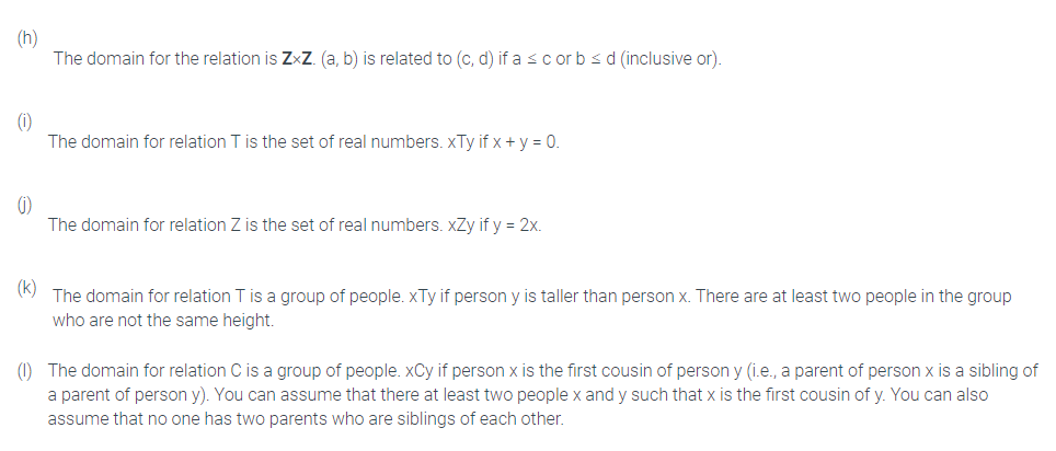 Solved Exercise 6.2.1: Identifying properties of relations. | Chegg.com