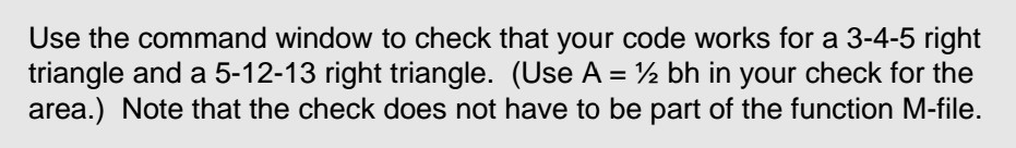 Solved 3. Write a function M-file called triangles that: | Chegg.com