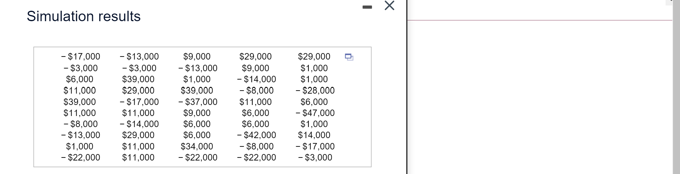 Solved Implement a financial simulation model for a new | Chegg.com