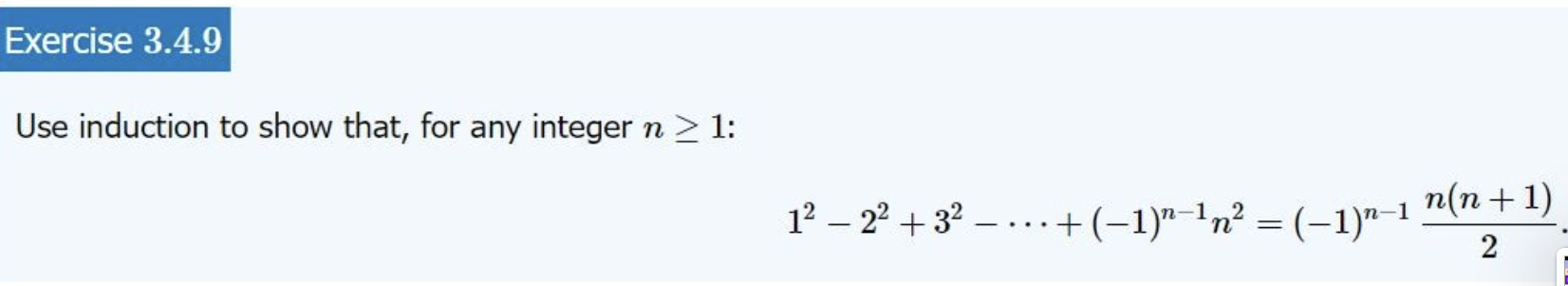 Solved Use induction to show that, for any integer n≥1 : | Chegg.com