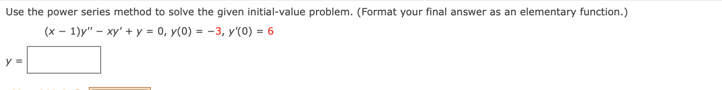 Solved Use the power series method to solve the given | Chegg.com