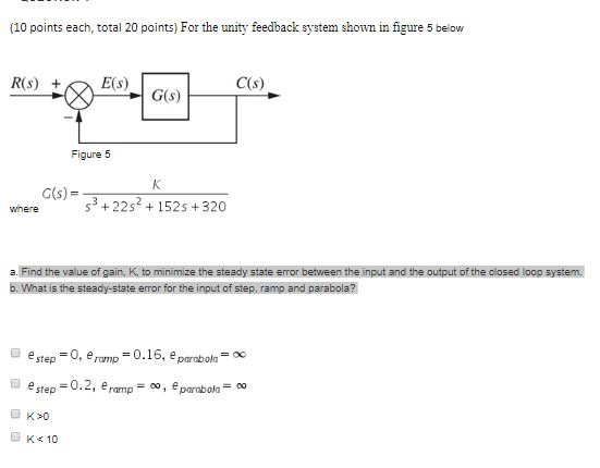 Solved (10 points each, total 20 points) For the unity | Chegg.com