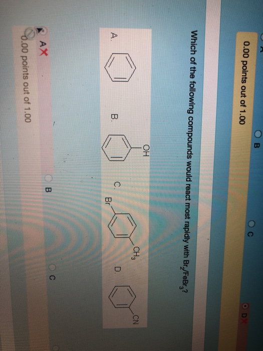 Solved which of the following compounds would most rapidly | Chegg.com