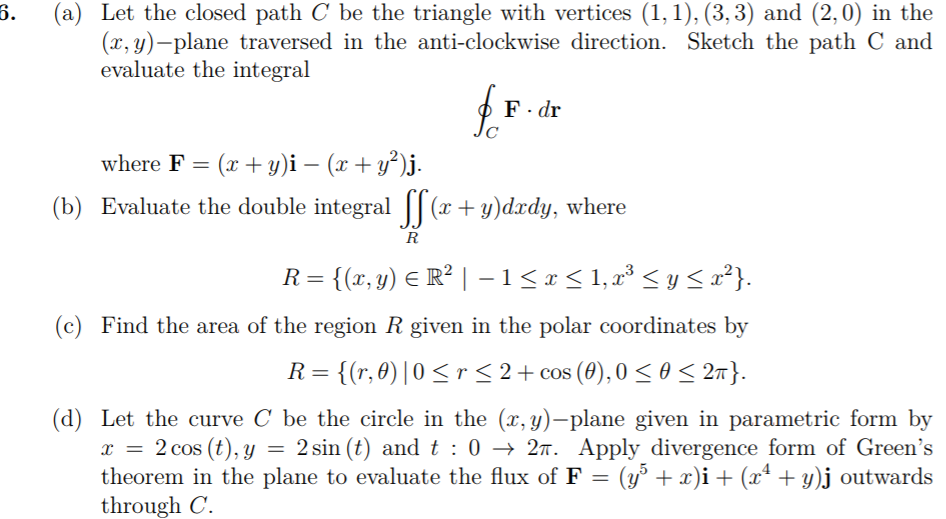 Solved 5. (a) Let the closed path C be the triangle with | Chegg.com