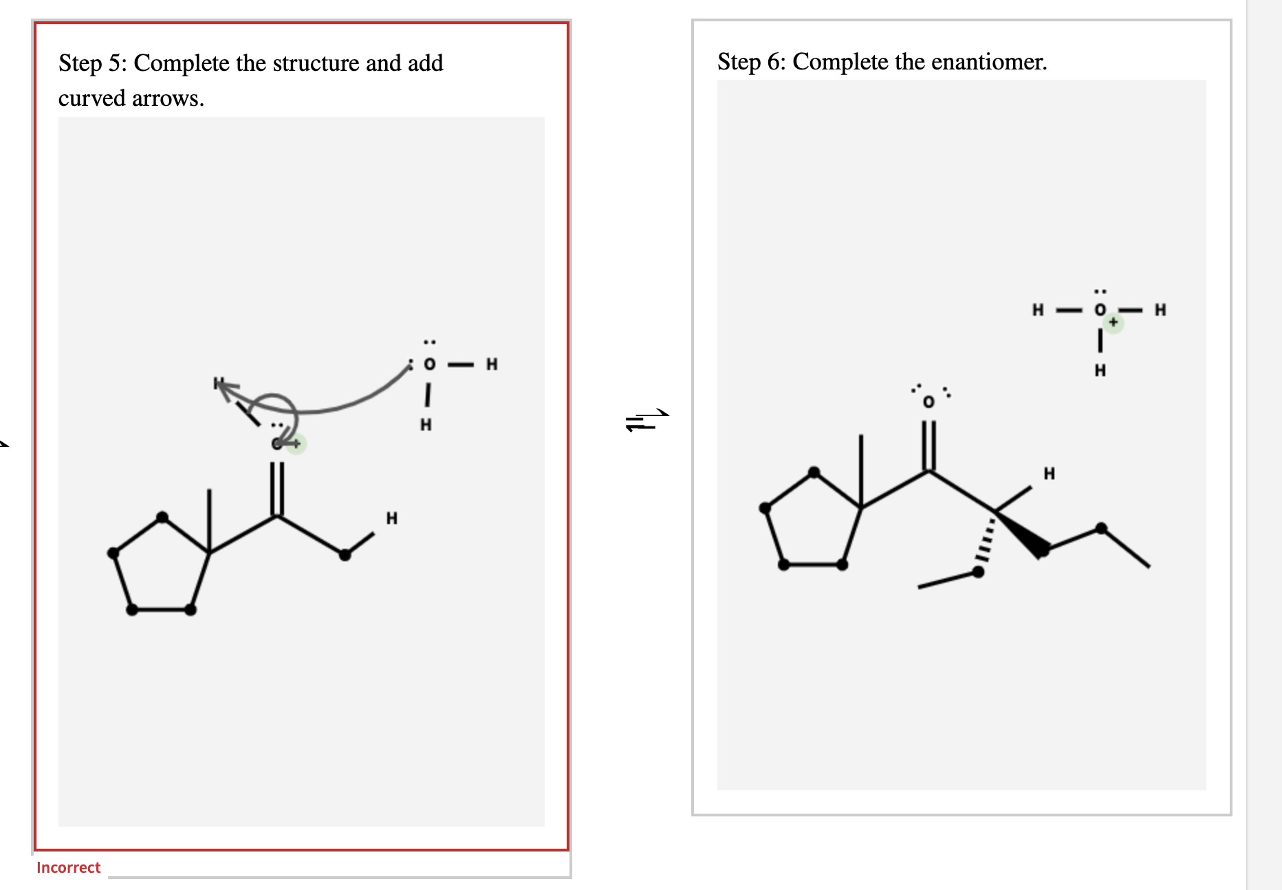 Complete the mechanism for the acid‑catalyzed | Chegg.com
