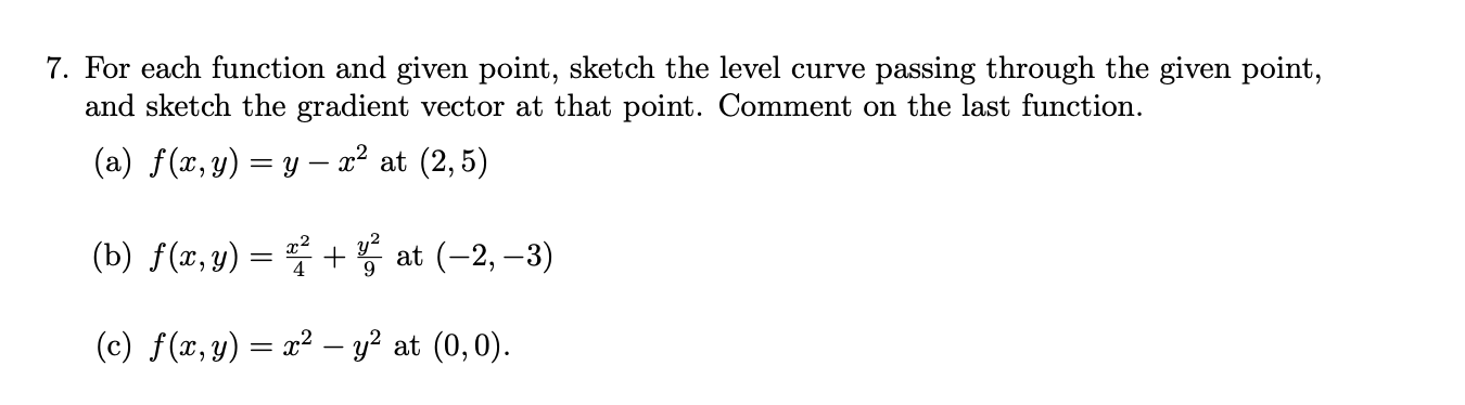 Solved 7. For each function and given point, sketch the | Chegg.com