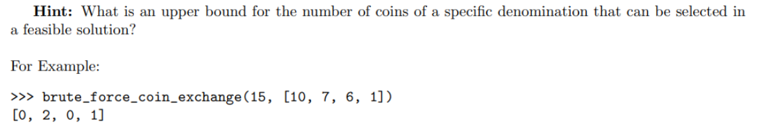 Solved Part B2: Brute Force Implementation (0.5 Marks) Use | Chegg.com