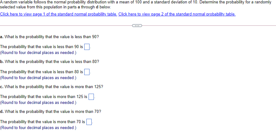 Solved A random variable follows the normal probability | Chegg.com