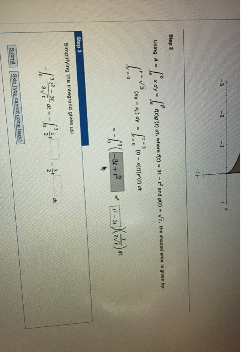 Solved Find the area enclosed by the curve x--3t, y- Vt and | Chegg.com