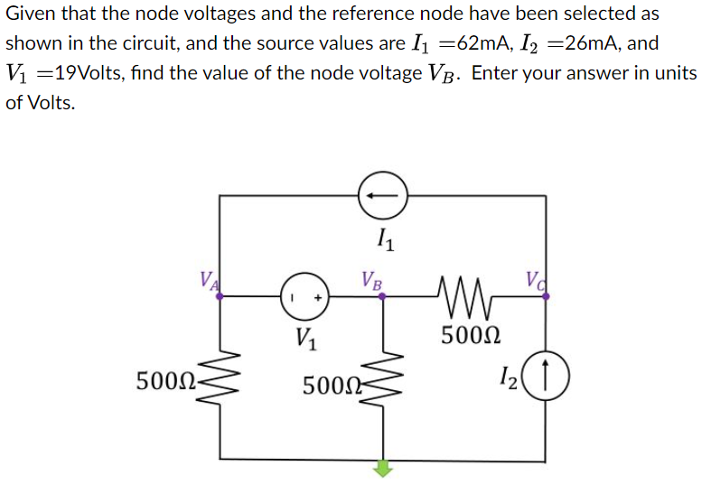 Solved Given that the node voltages and the reference node | Chegg.com