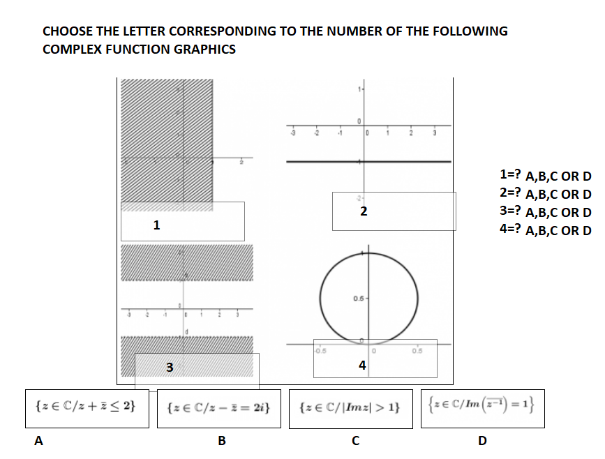 Solved CHOOSE THE LETTER CORRESPONDING TO THE NUMBER OF THE | Chegg.com
