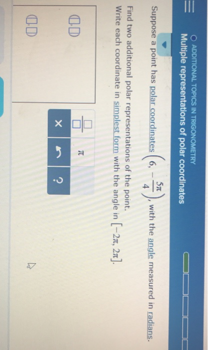 Solved O ADDITIONAL TOPICS IN TRIGONOMETRY Multiple | Chegg.com