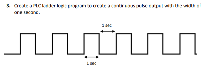 Solved 3. Create a PLC ladder logic program to create a | Chegg.com