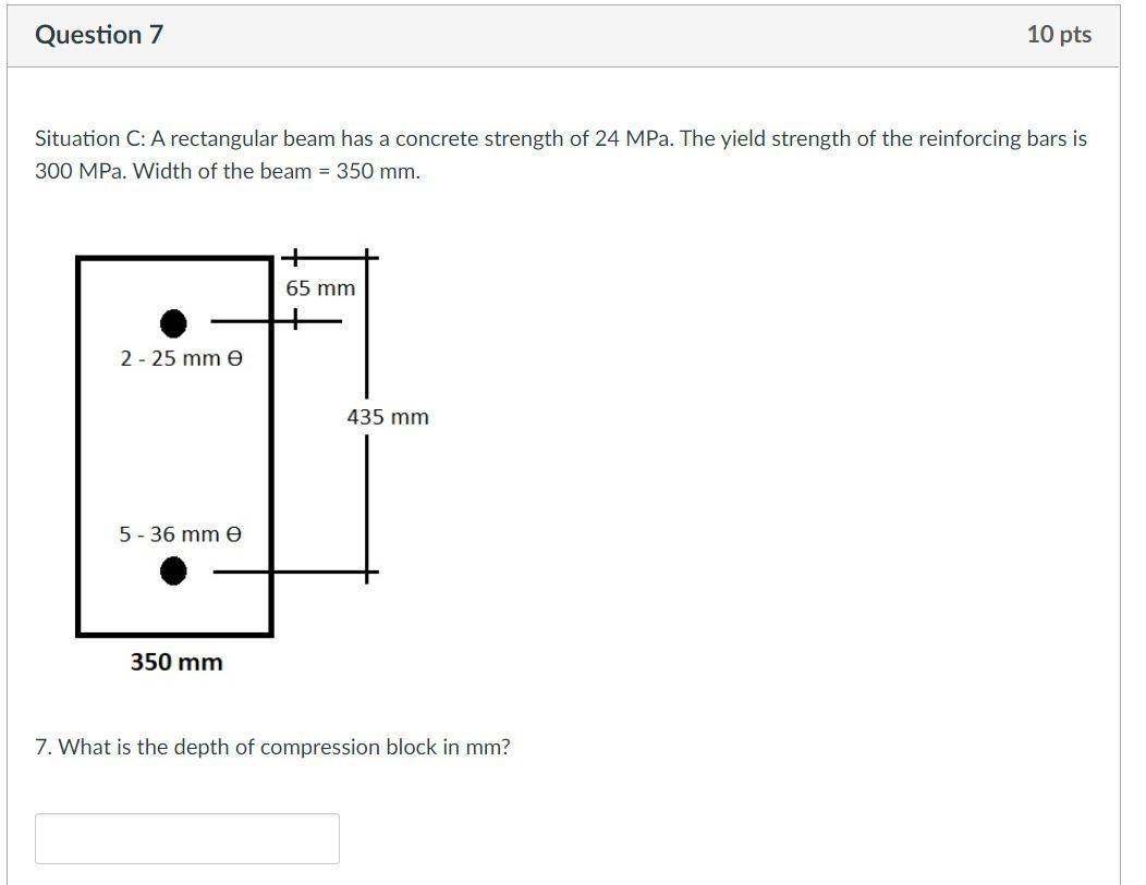 Solved Question 7 10 pts Situation C: A rectangular beam has | Chegg.com