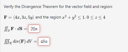 Solved Verify the Divergence Theorem for the vector field | Chegg.com