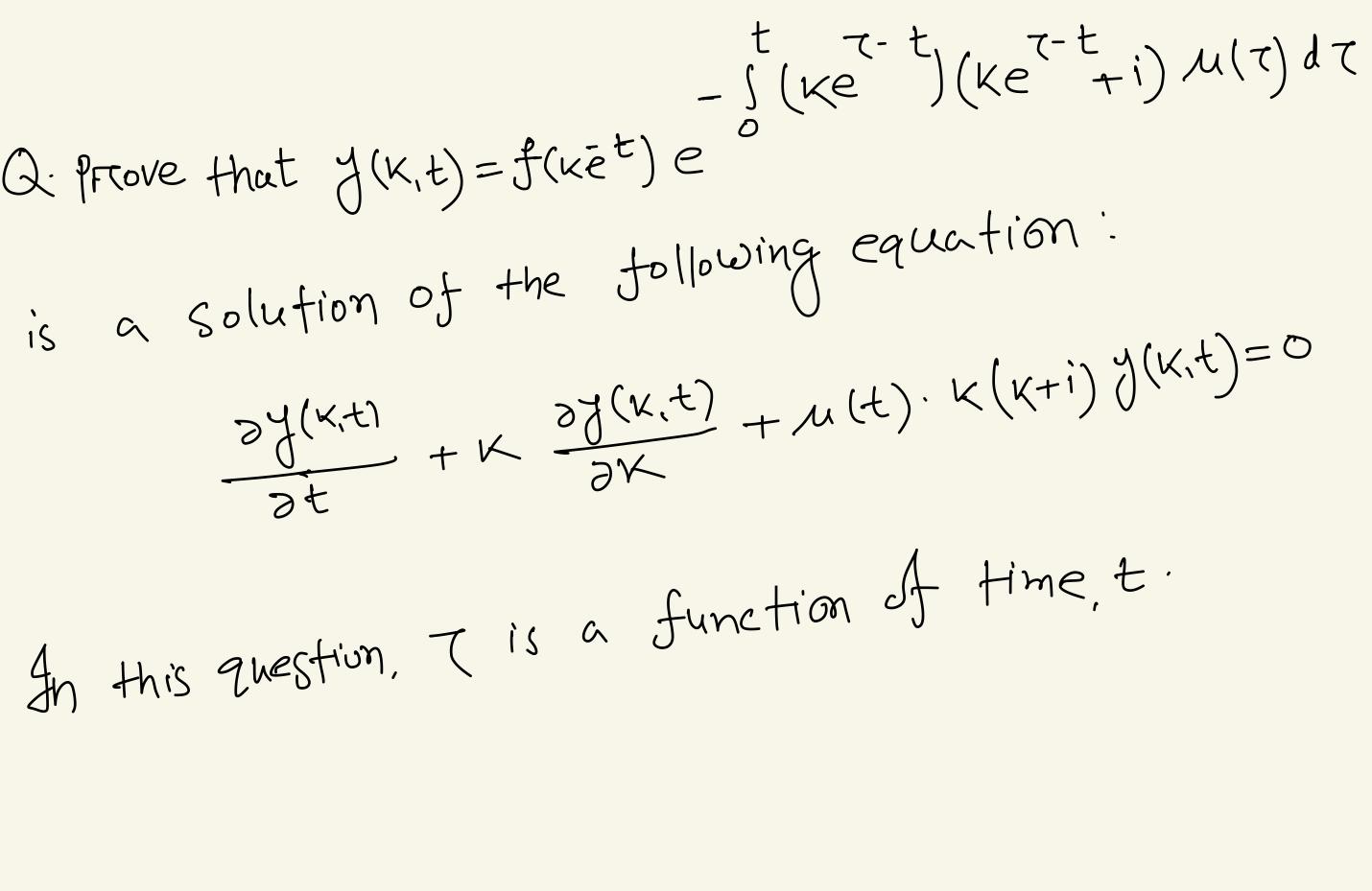 Just prove that the LHS of the differential equation | Chegg.com