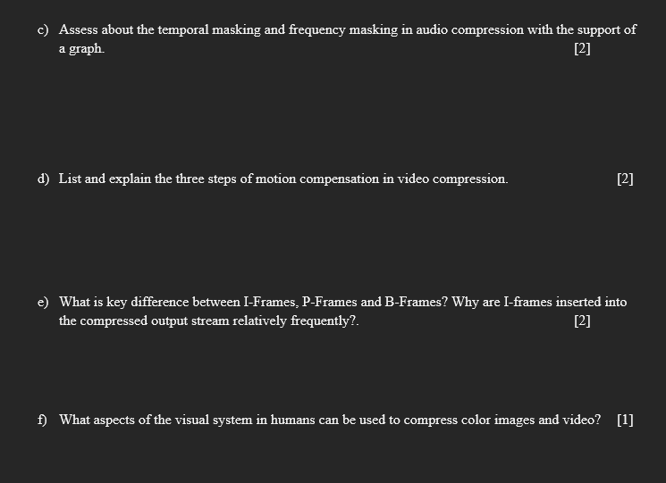 Solved Question 1: a) Differentiate Lossless and Lossy | Chegg.com