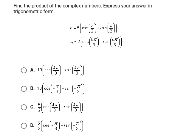 Solved Find the product of the complex numbers. Express your | Chegg.com